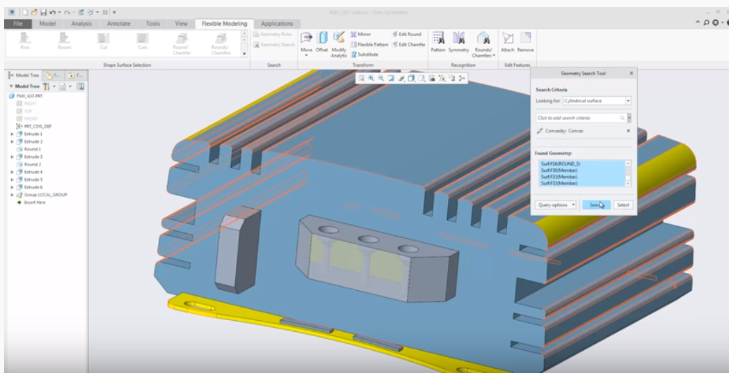 How to quickly find similar geometric shapes and surfaces in Creo ...