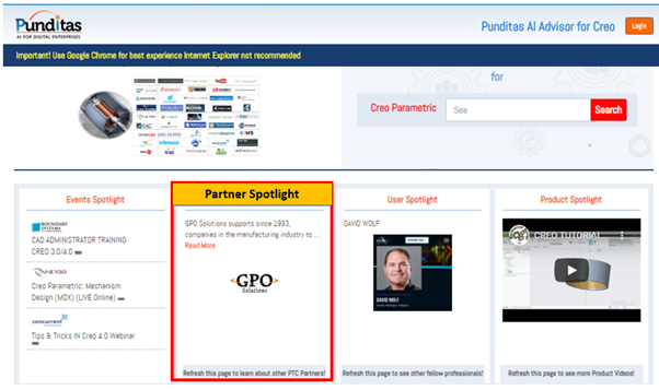 Partner Spotlight tile in Punditas AI Advisor – Punditas