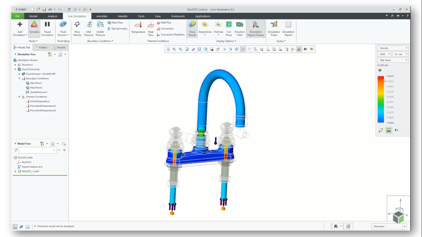 How to do fluid study with a steady state solution in PTC Creo? – Punditas